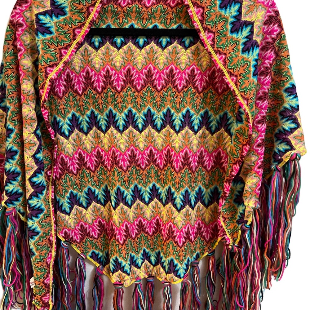 Vintage English Village Fringe Shawl - Gem